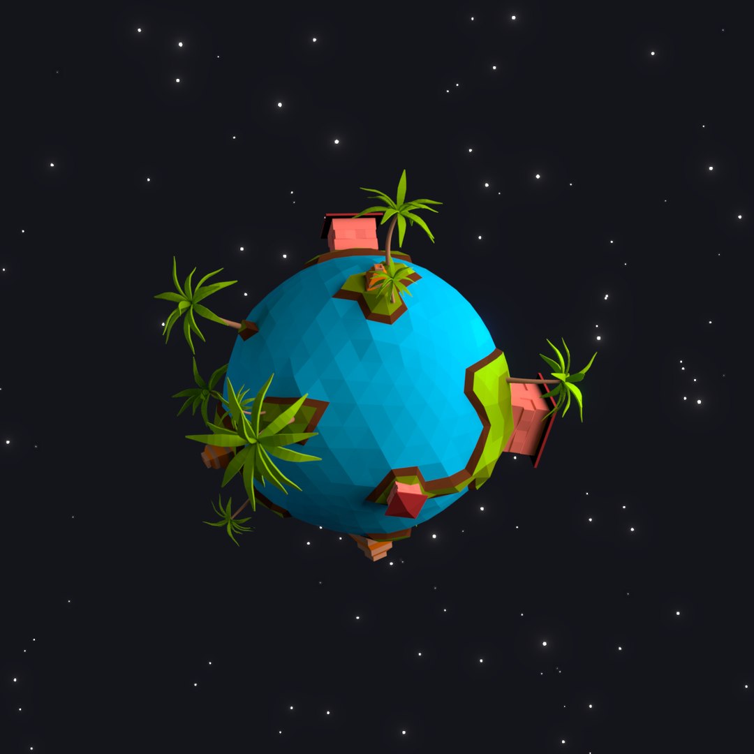 Low-poly Planet 3D Model - TurboSquid 1333125