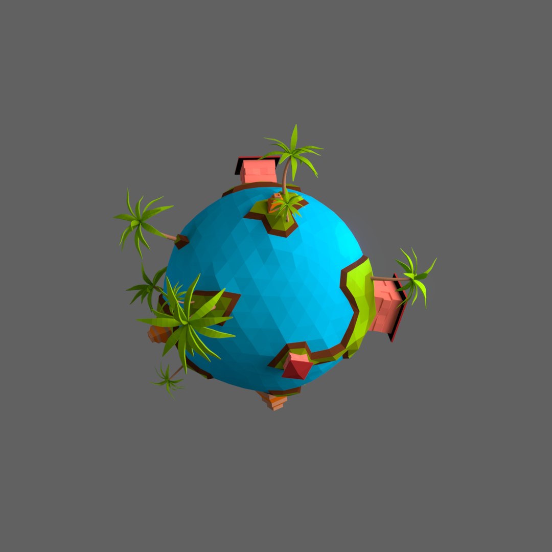 Low-poly Planet 3D Model - TurboSquid 1333125
