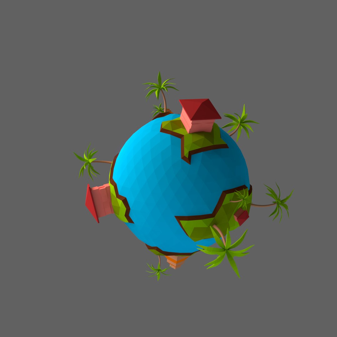 Low-poly Planet 3D Model - TurboSquid 1333125