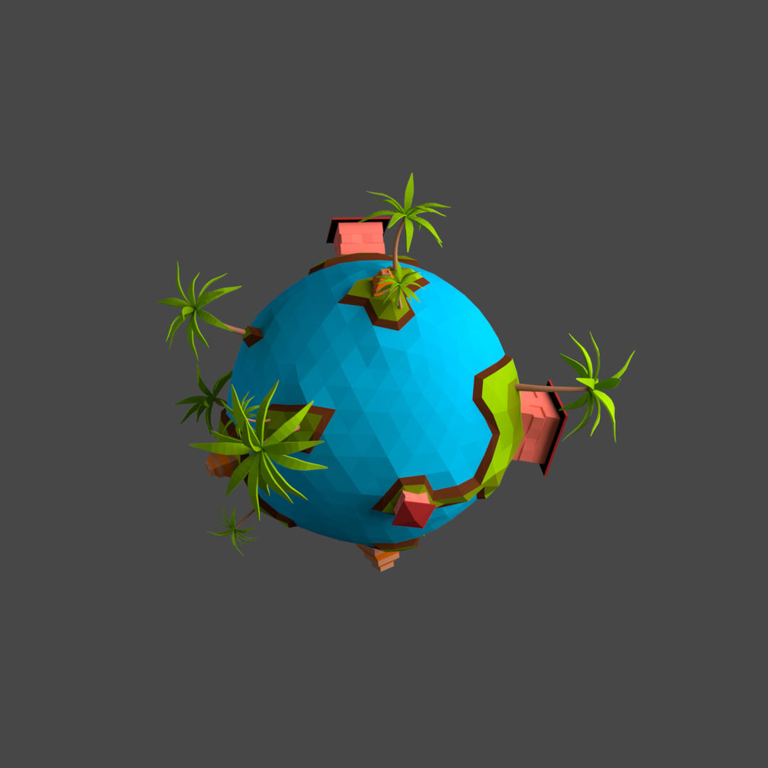Low-poly Planet 3D Model - TurboSquid 1333125