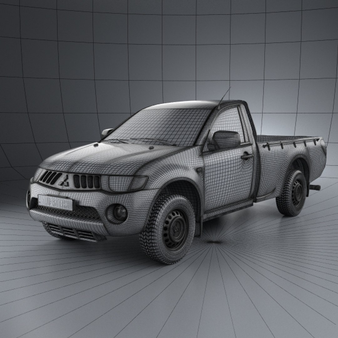 3d model mitsubishi l200 triton singlecab