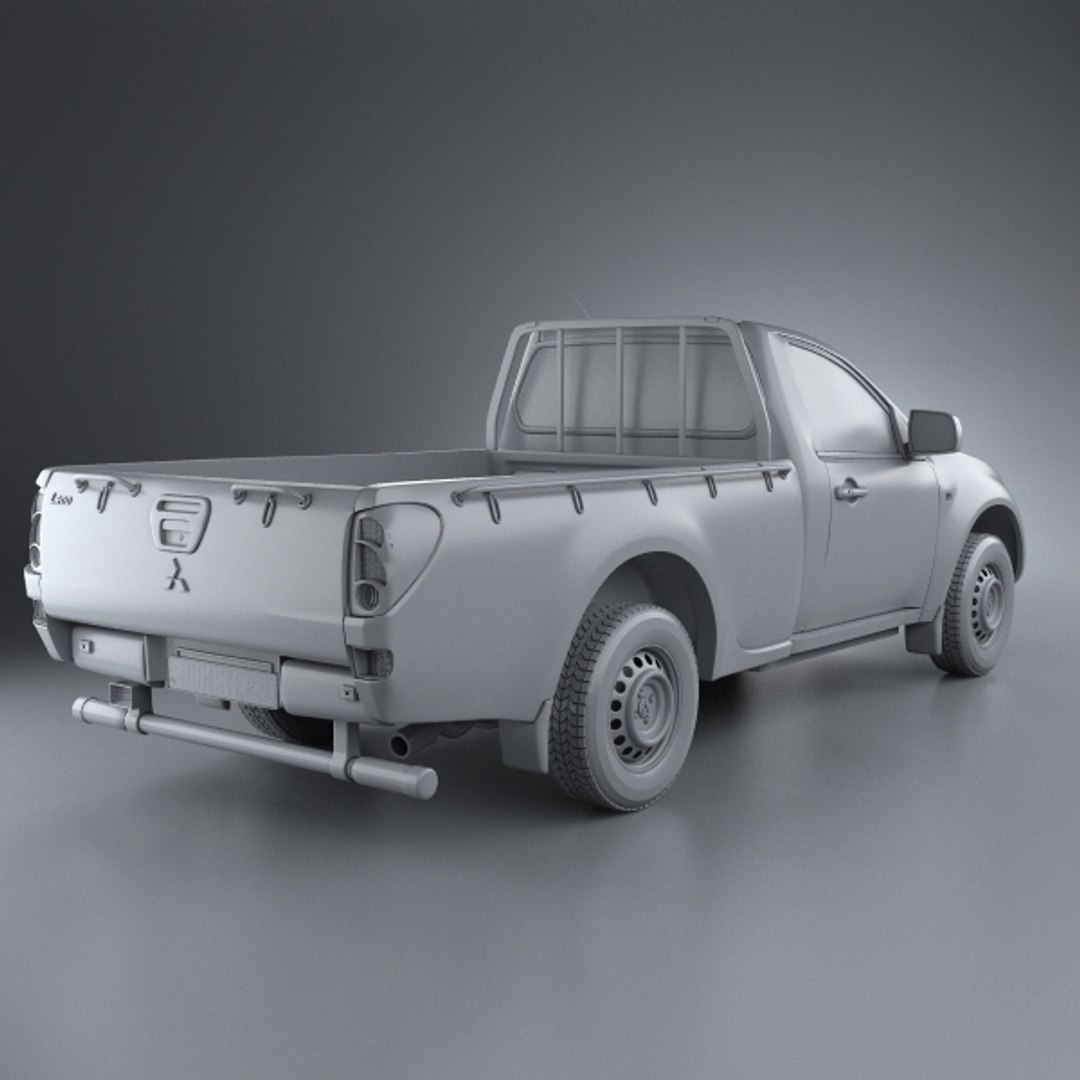 3d model mitsubishi l200 triton singlecab