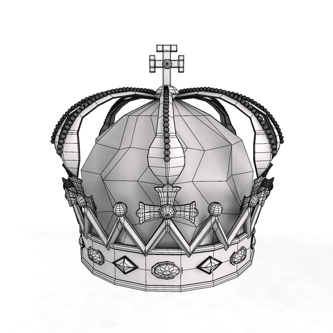 3d Obj Crown King Ornaments