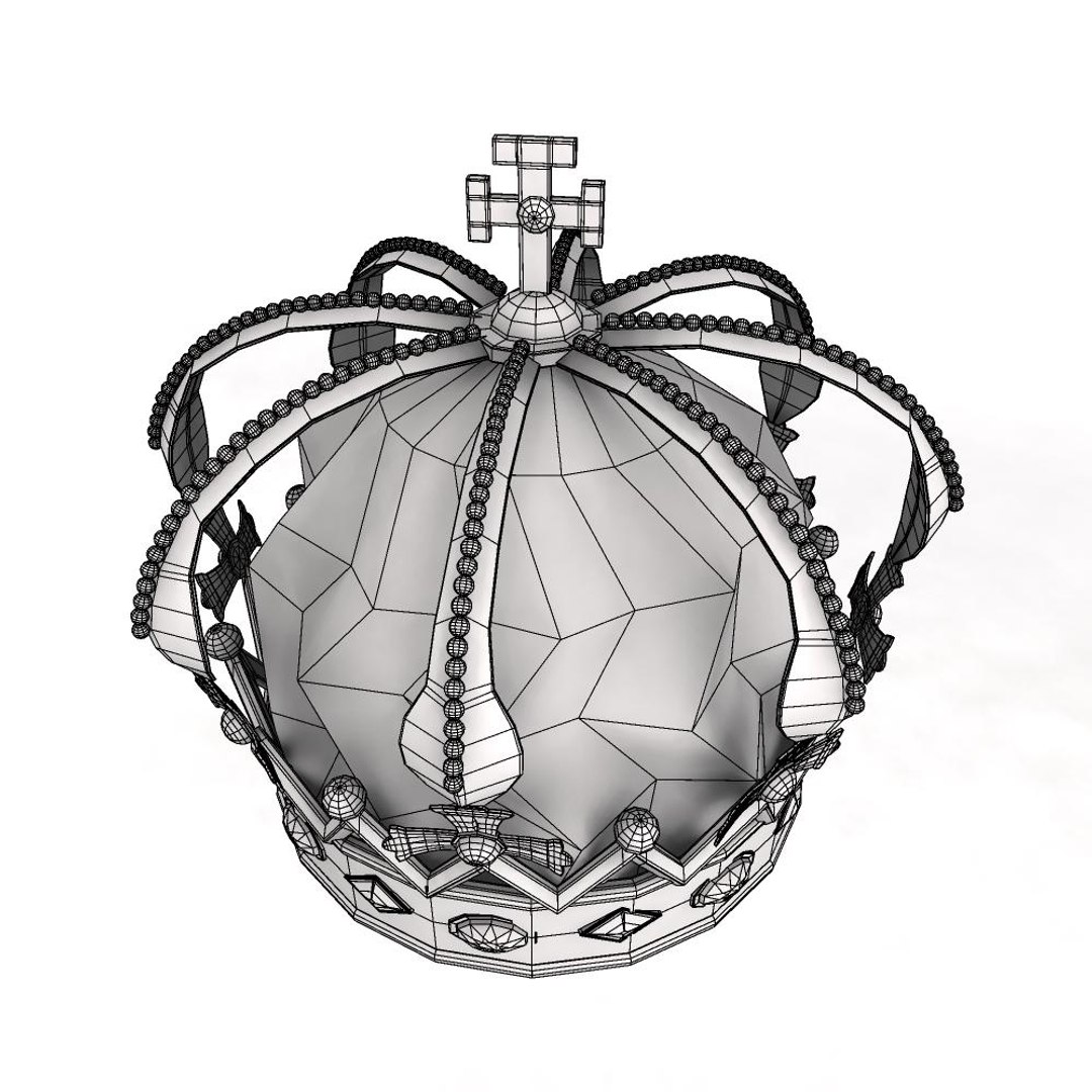3d Obj Crown King Ornaments