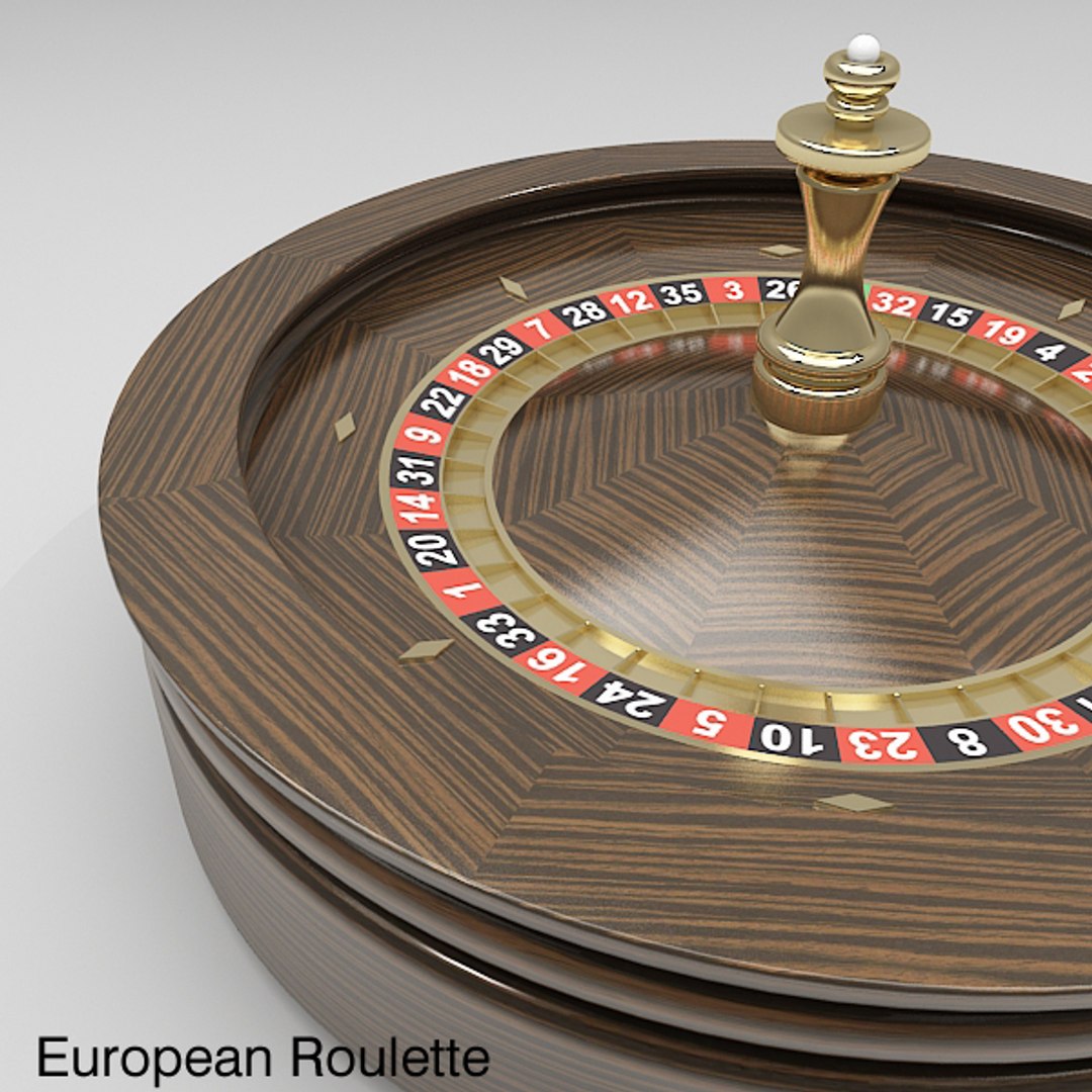 3d model roulette wheel 3 american