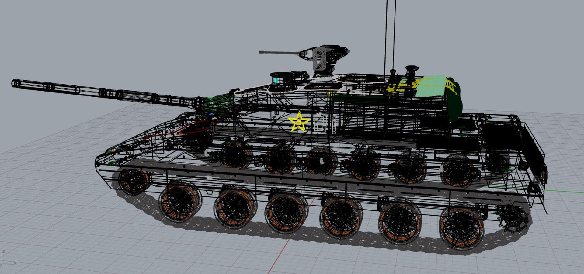 Tank Pla Main 3D Model - TurboSquid 1587602
