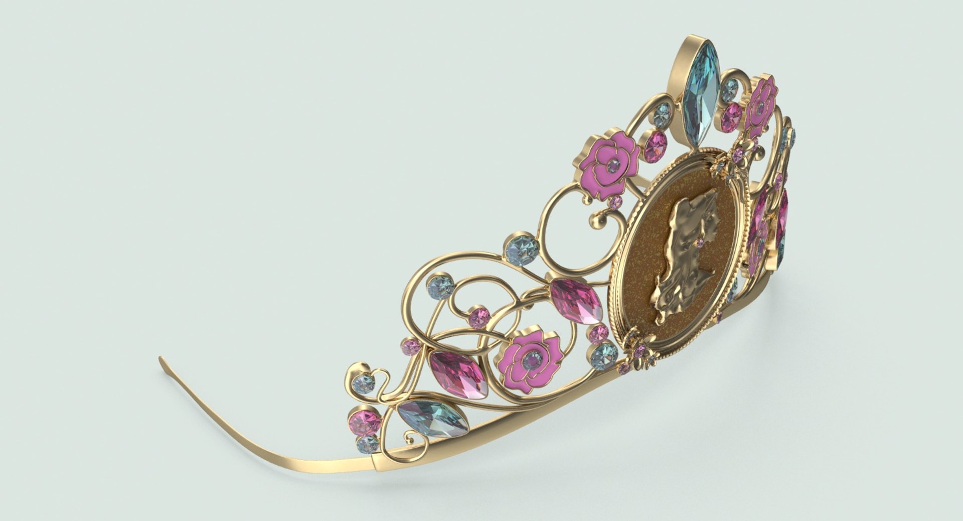 Belle Inspired Tiara 3d Model