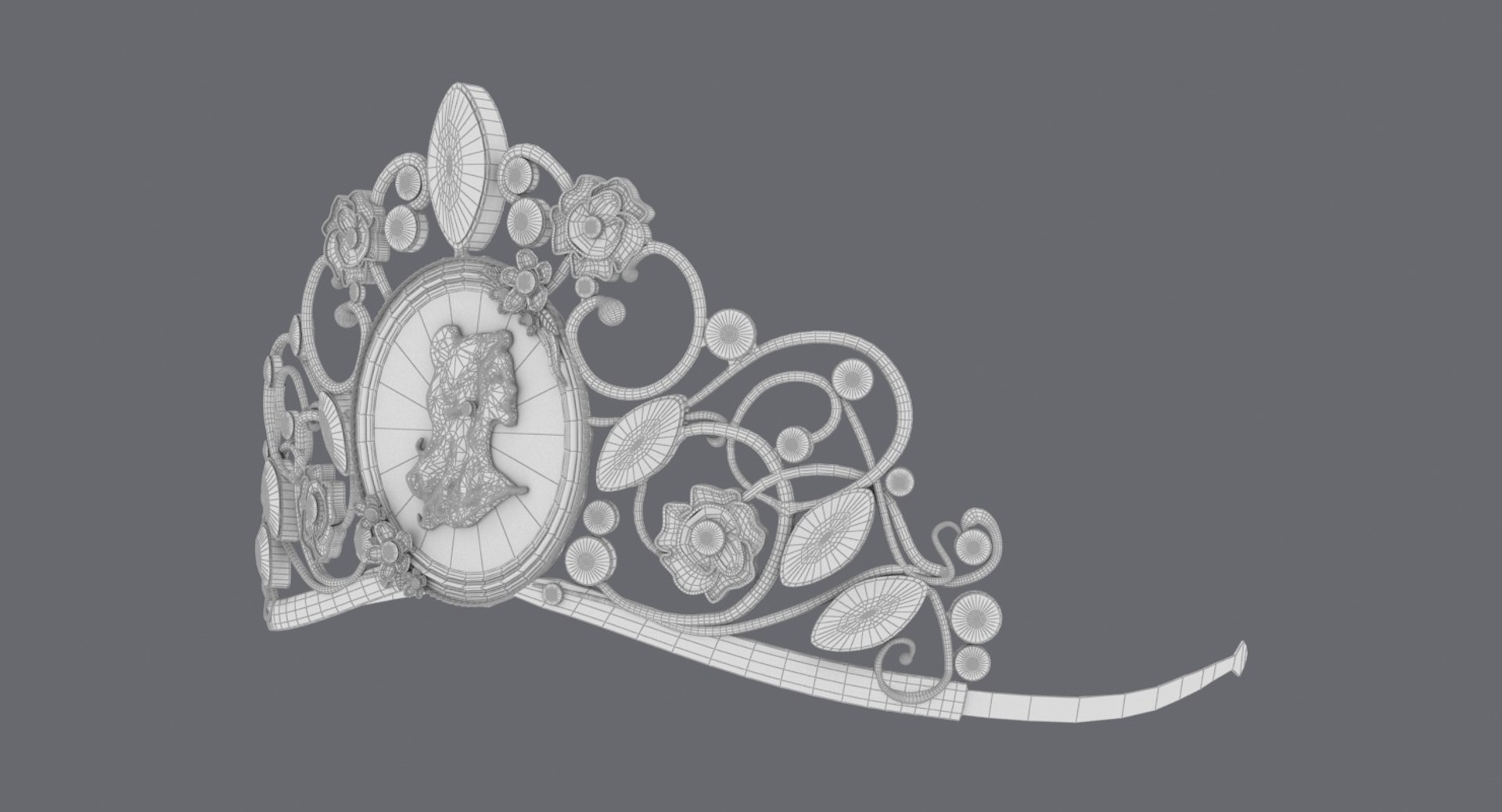 Belle Inspired Tiara 3d Model