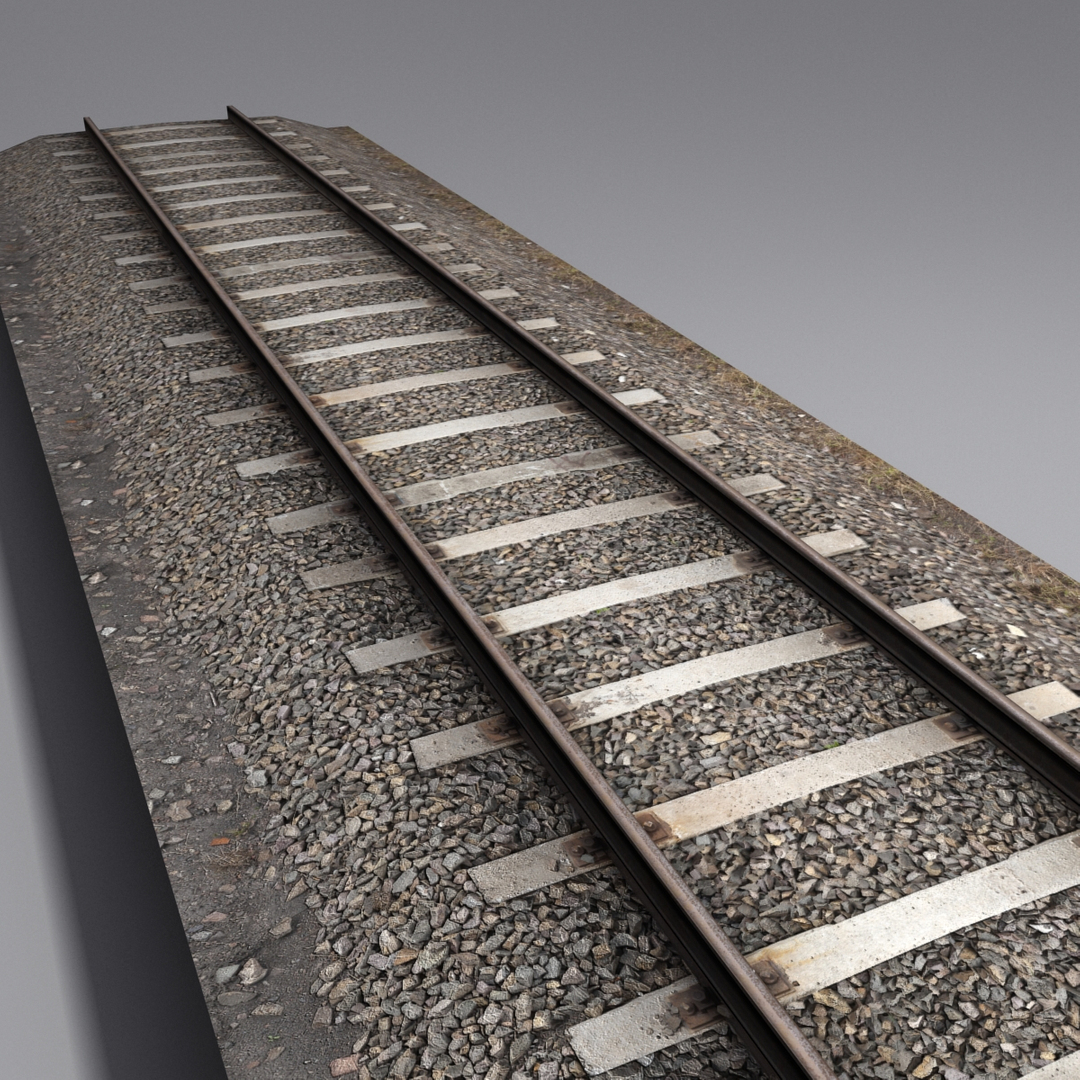 3dsmax Final Train Rail V01