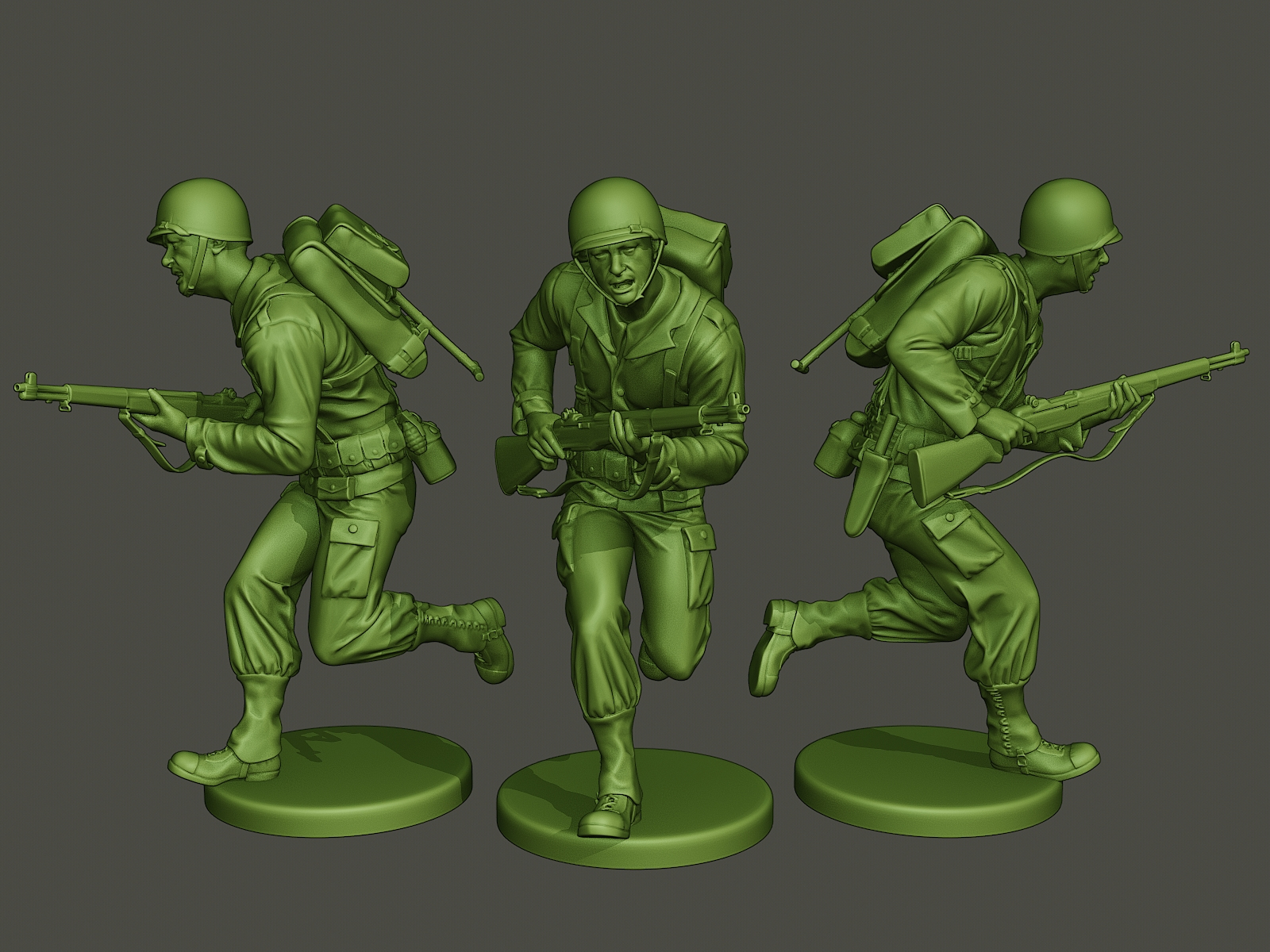 3D american soldiers ww2 pack model - TurboSquid 1439330