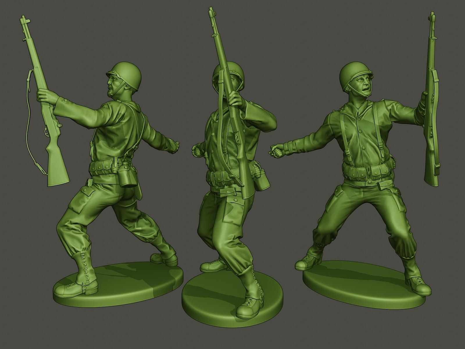 3D american soldiers ww2 pack model - TurboSquid 1439330