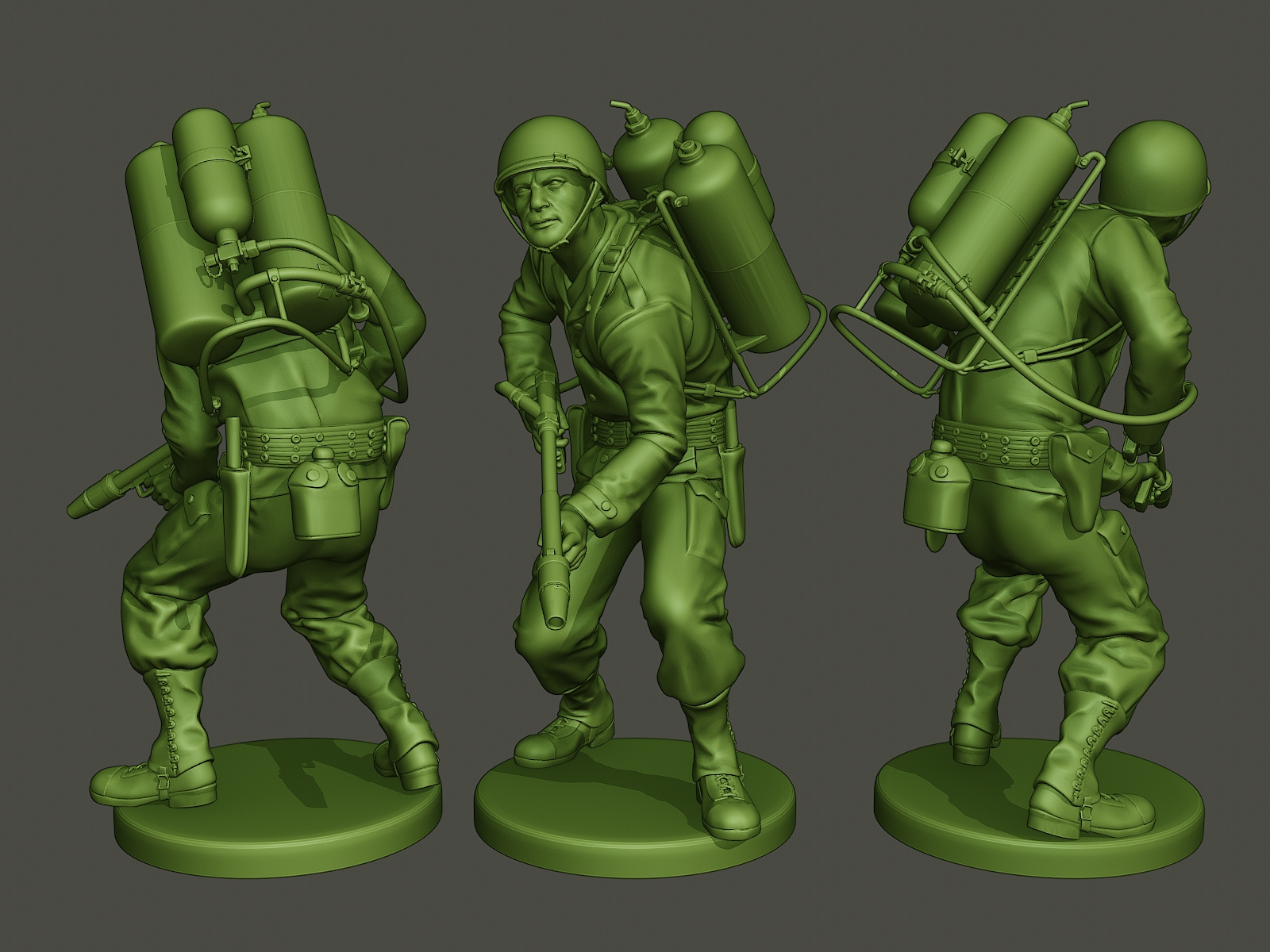 3D american soldiers ww2 pack model - TurboSquid 1439330