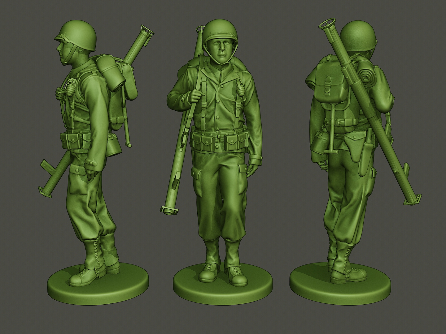 3D american soldiers ww2 pack model - TurboSquid 1439330