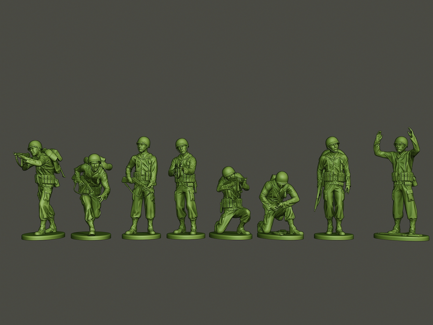 3D american soldiers ww2 pack model - TurboSquid 1439330