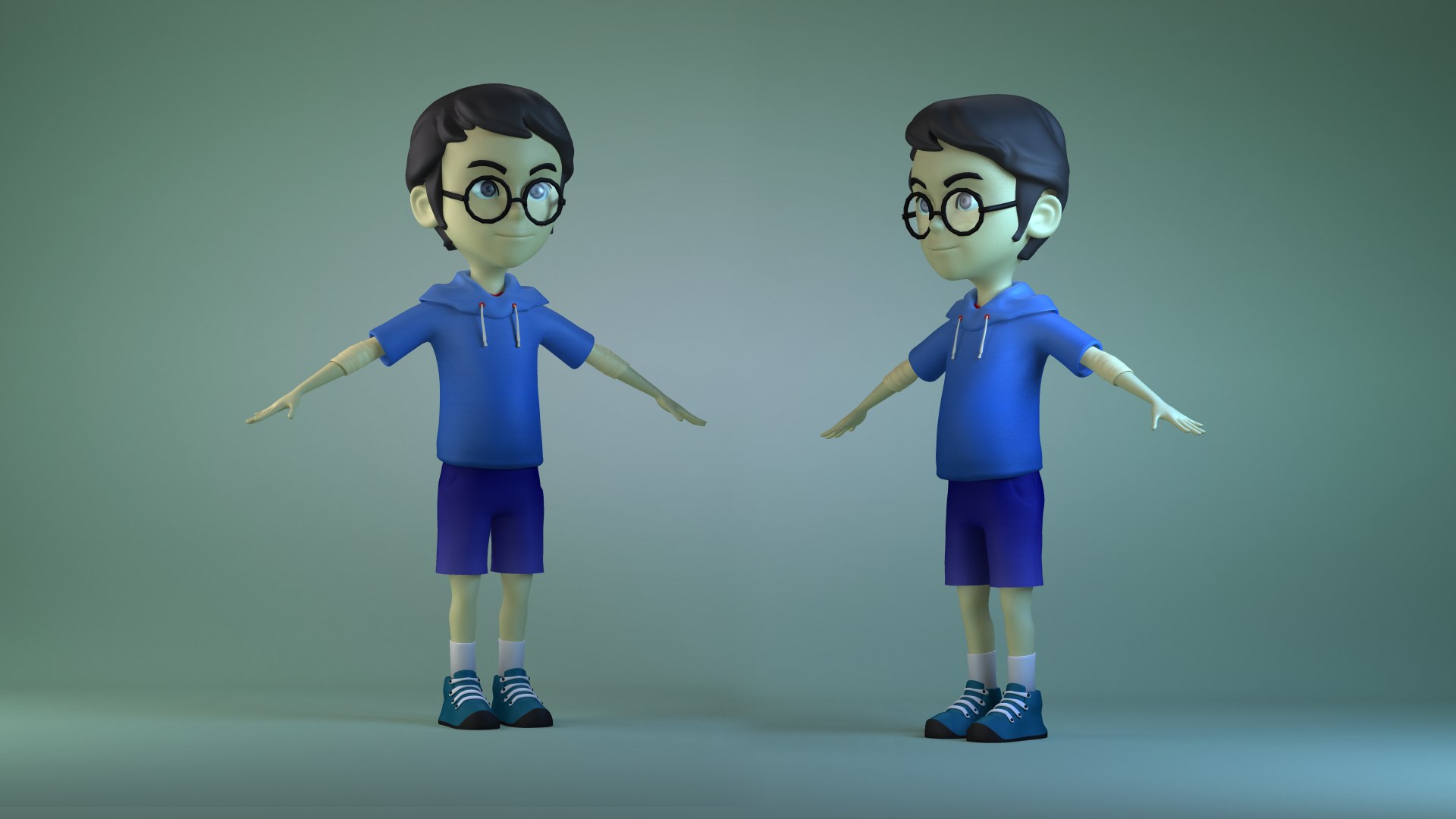 3D Animated Characters Schoolchildren Little Boys Model - TurboSquid ...