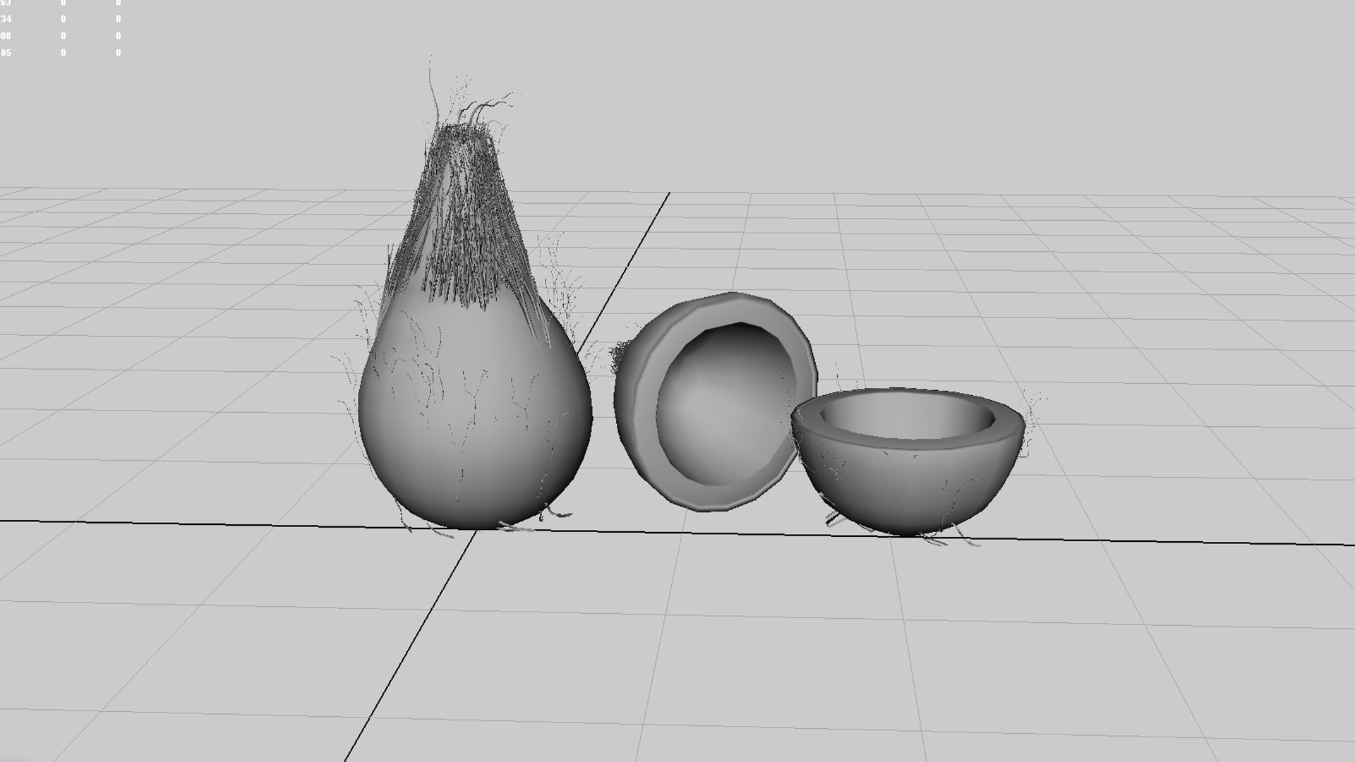Dry Coconut 3D Model - TurboSquid 1857515
