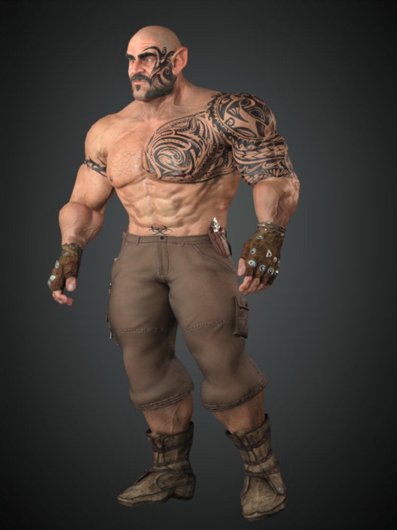 Realistic Warrior Man Rigged 3D Model Model - TurboSquid 2098896