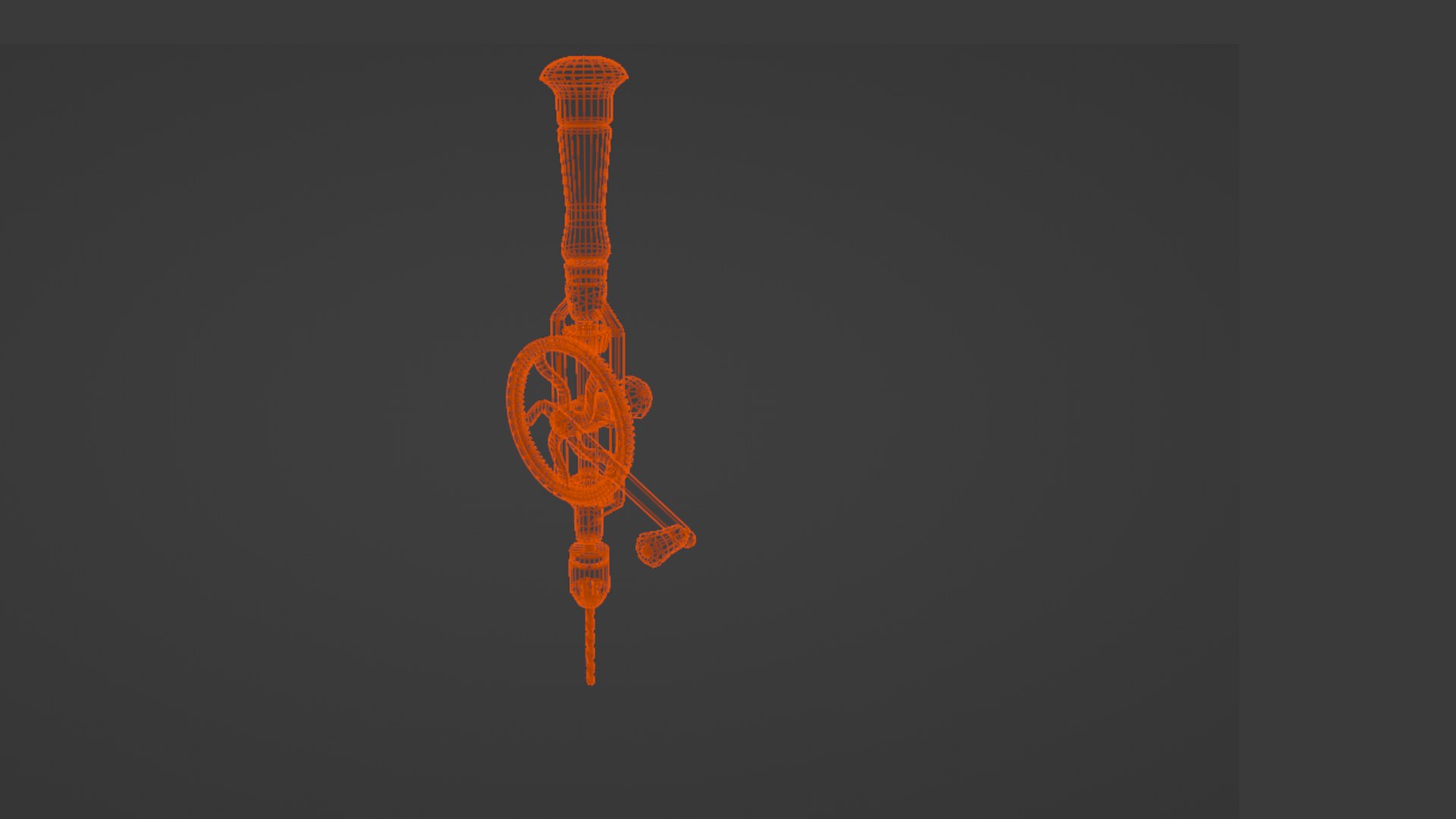 Old hand drill animated model - TurboSquid 2146820