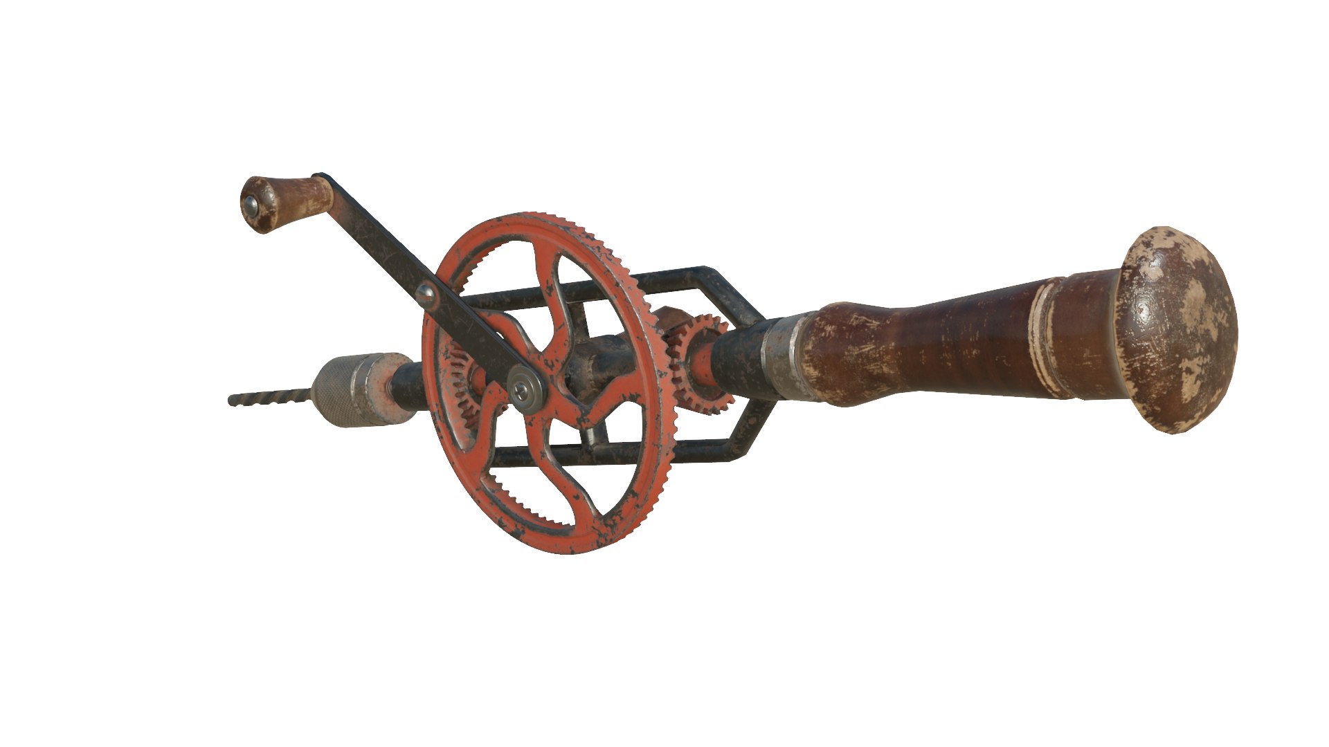 Old hand drill animated model - TurboSquid 2146820