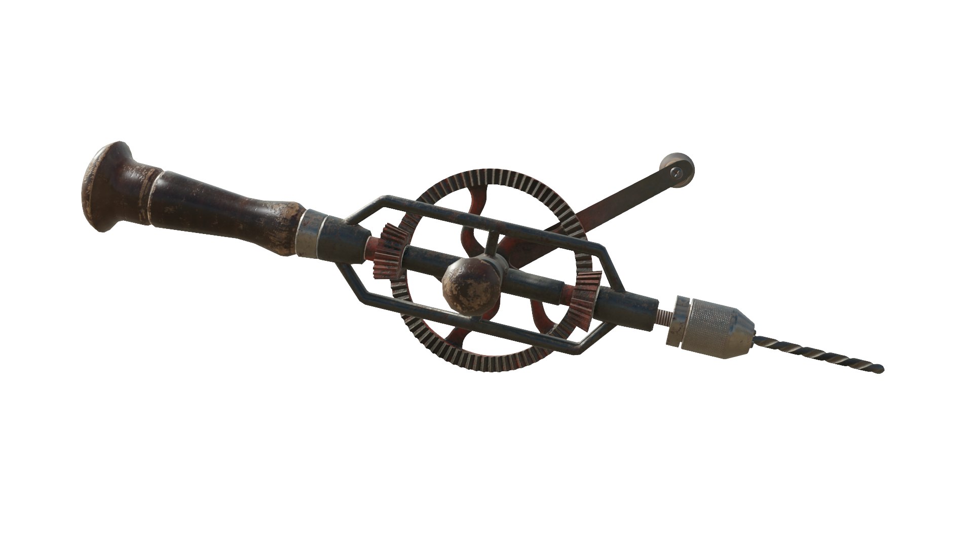 Old hand drill animated model - TurboSquid 2146820