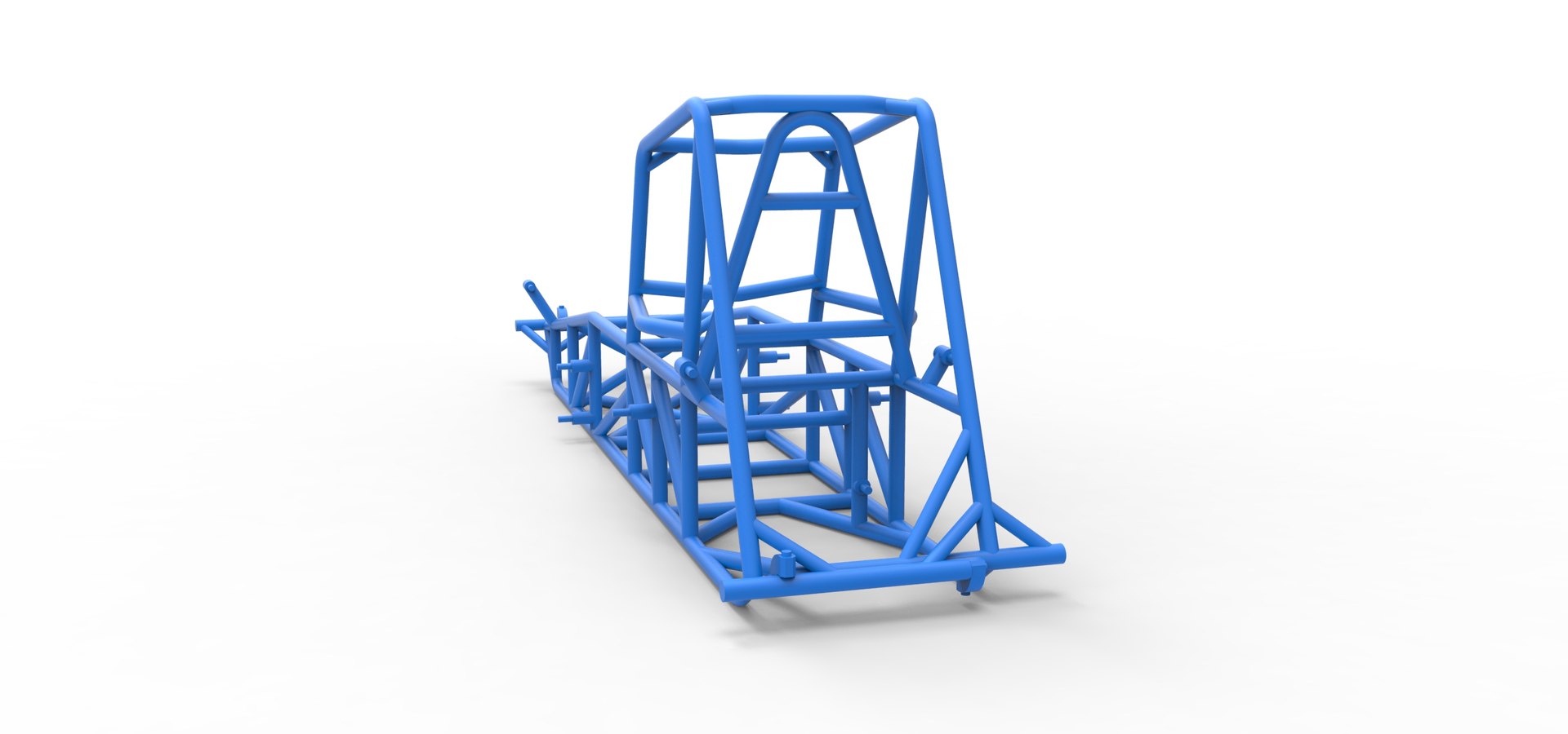 3D Model Frame Of Vintage Dirt Modified Stock Car Scale 1 To 25 ...