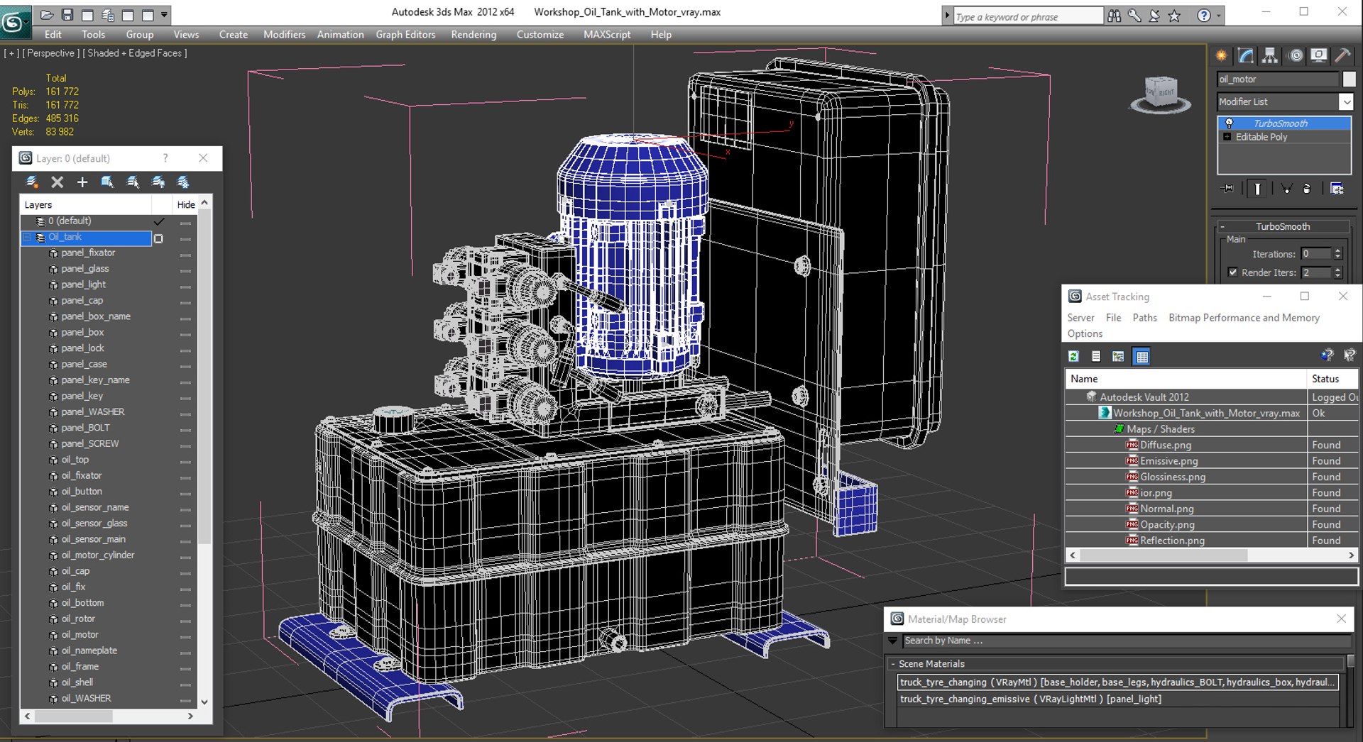 Workshop oil tank motor 3D model - TurboSquid 1424516
