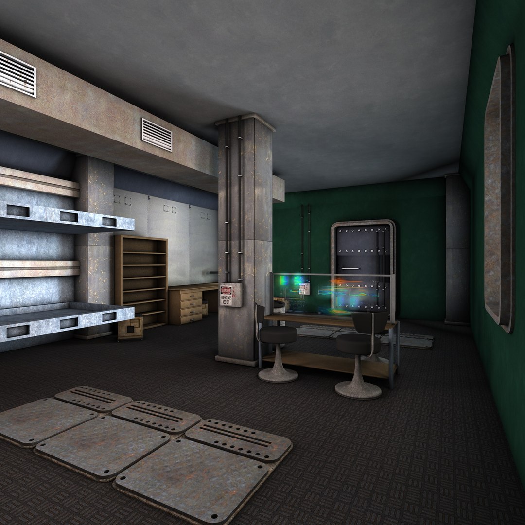 3d Model Science Fiction Interior