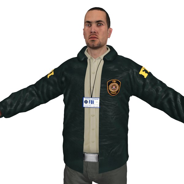 3d model fbi agent rigging