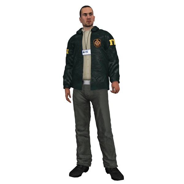 3d model fbi agent rigging