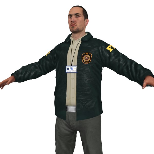 3d model fbi agent rigging