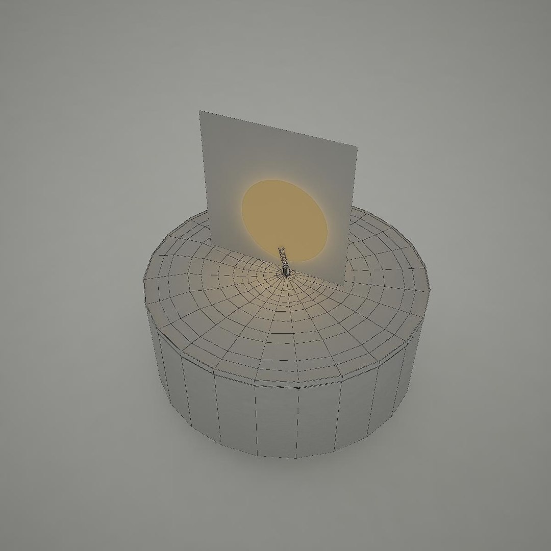 3d model candle v- renders