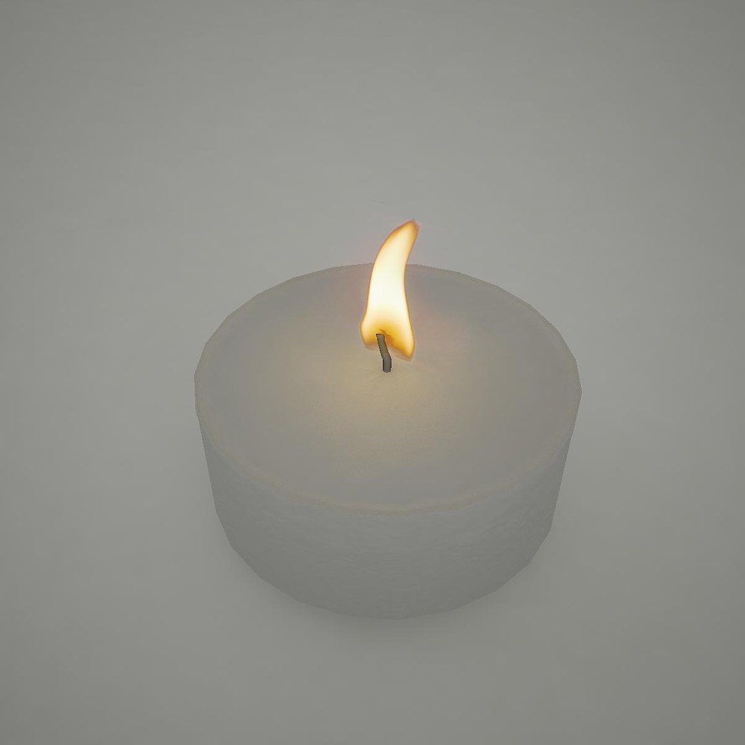 3d model candle v- renders