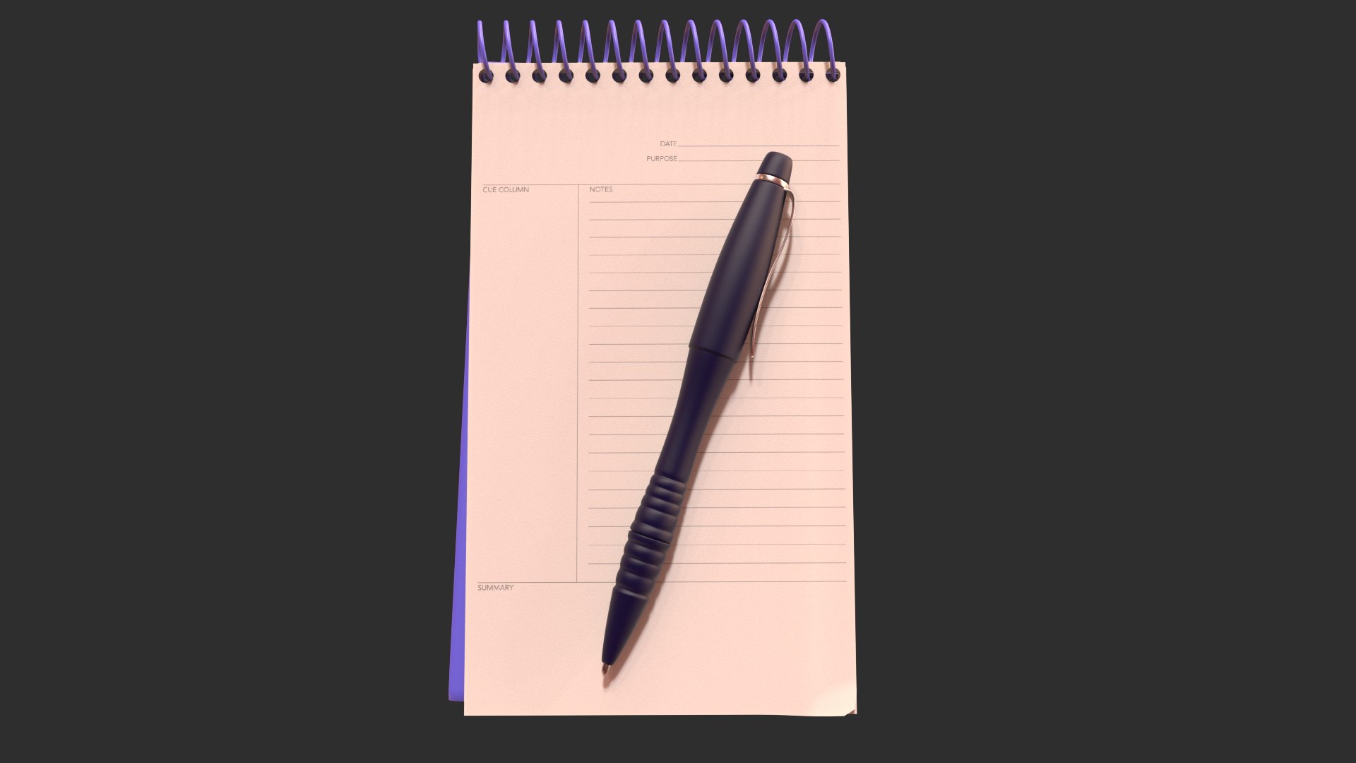 3D Notepad Office Model - TurboSquid 1684584