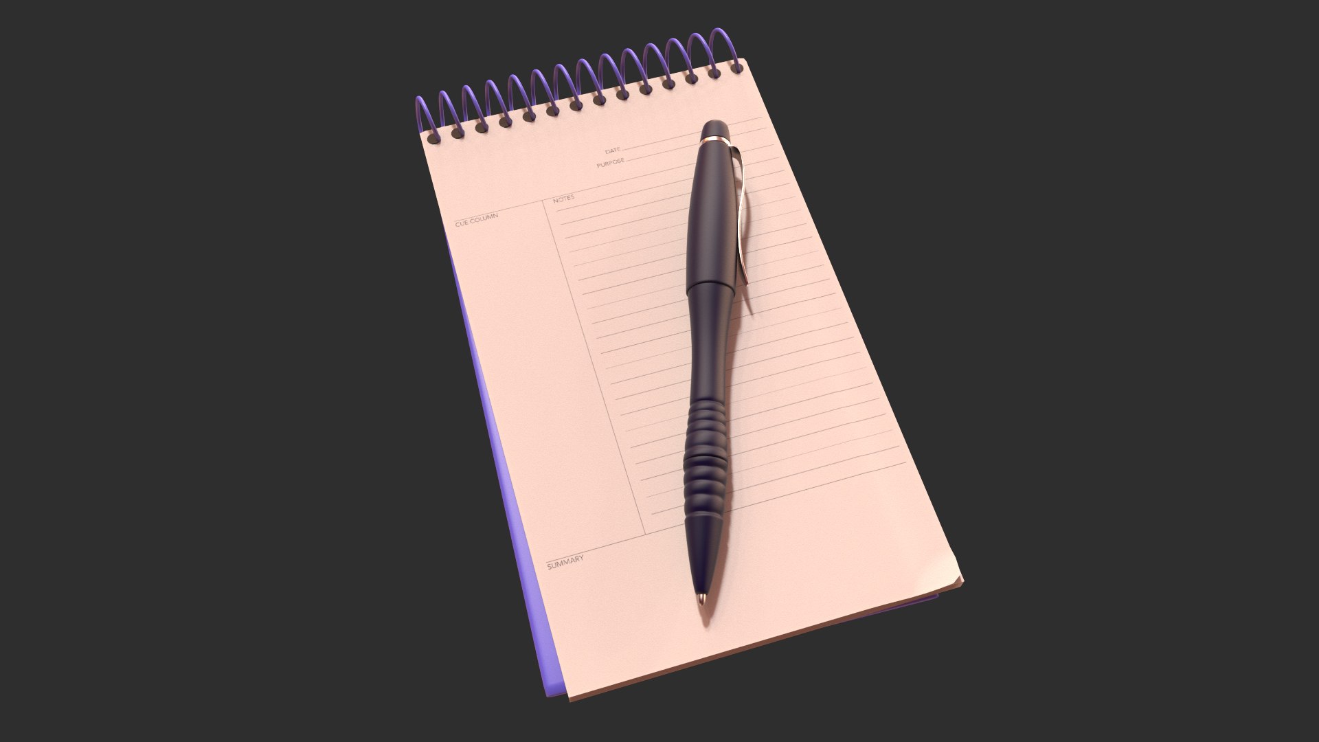 3D Notepad Office Model - TurboSquid 1684584