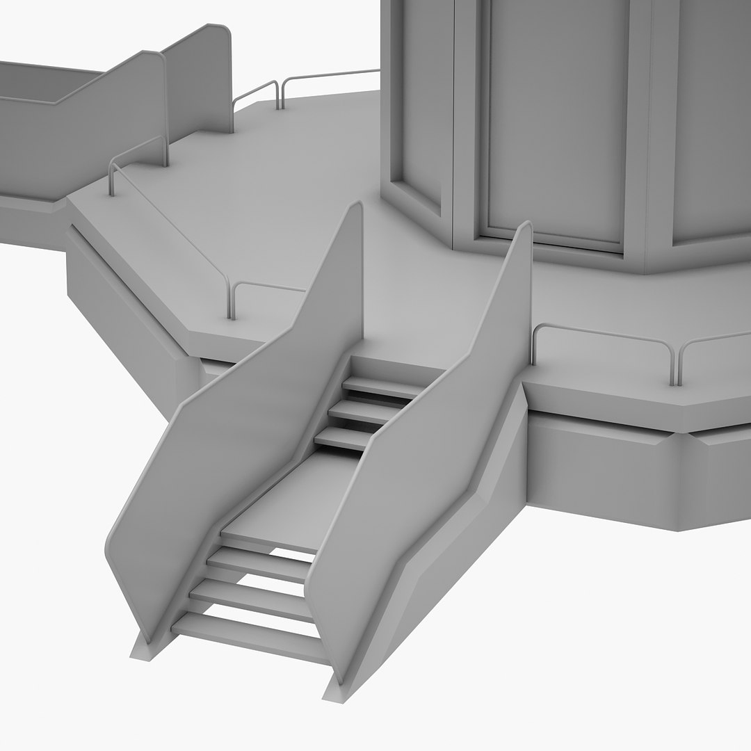 3D Sci-fi Stair Elevator Model - TurboSquid 1540858