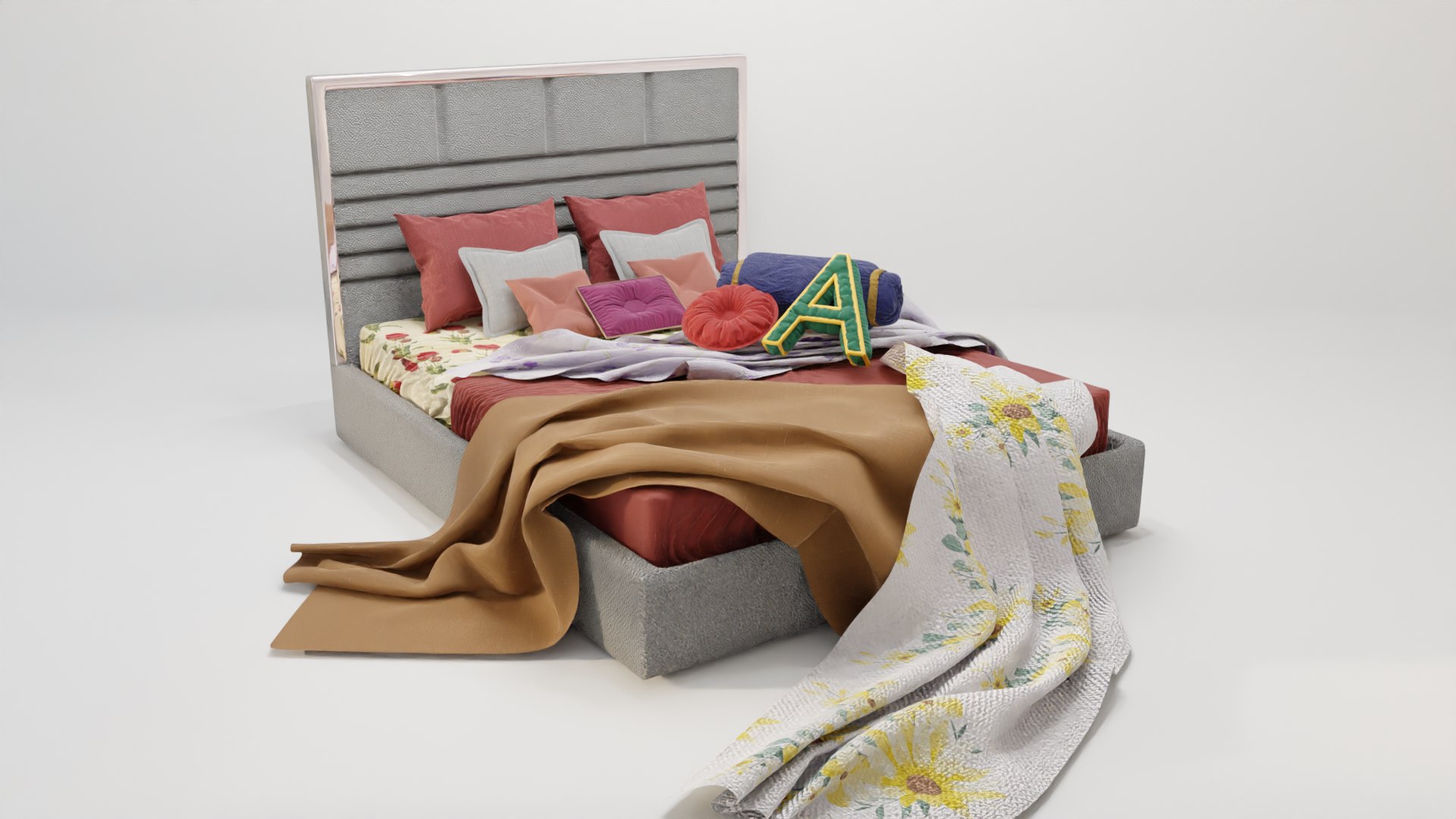 3D Model Aries Wallace Bed - TurboSquid 2466300