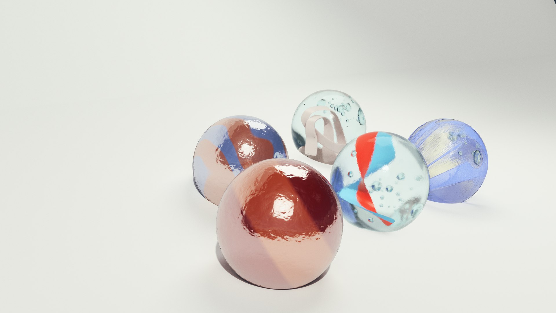 marbles 3d model