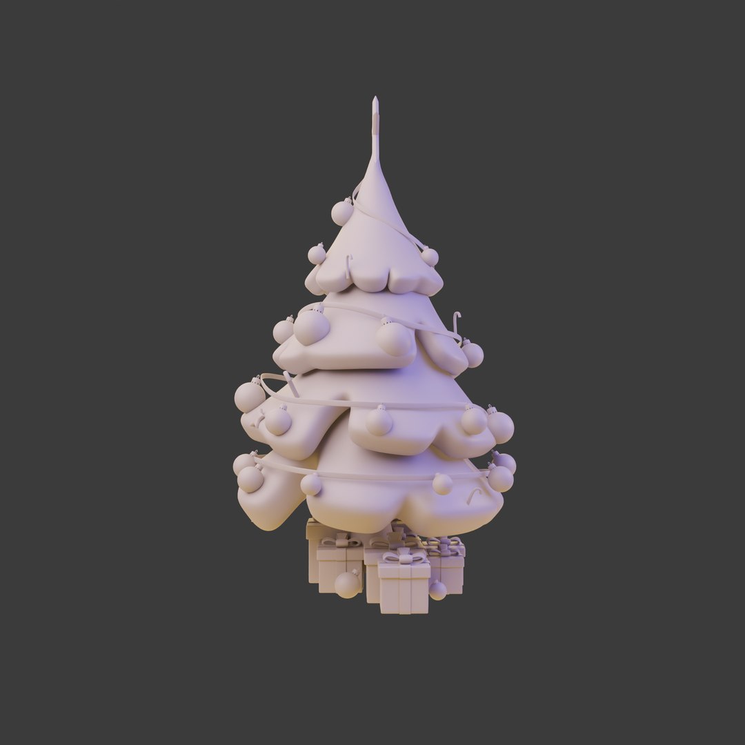 3D Christmas Tree Cartoon Model - TurboSquid 2329392
