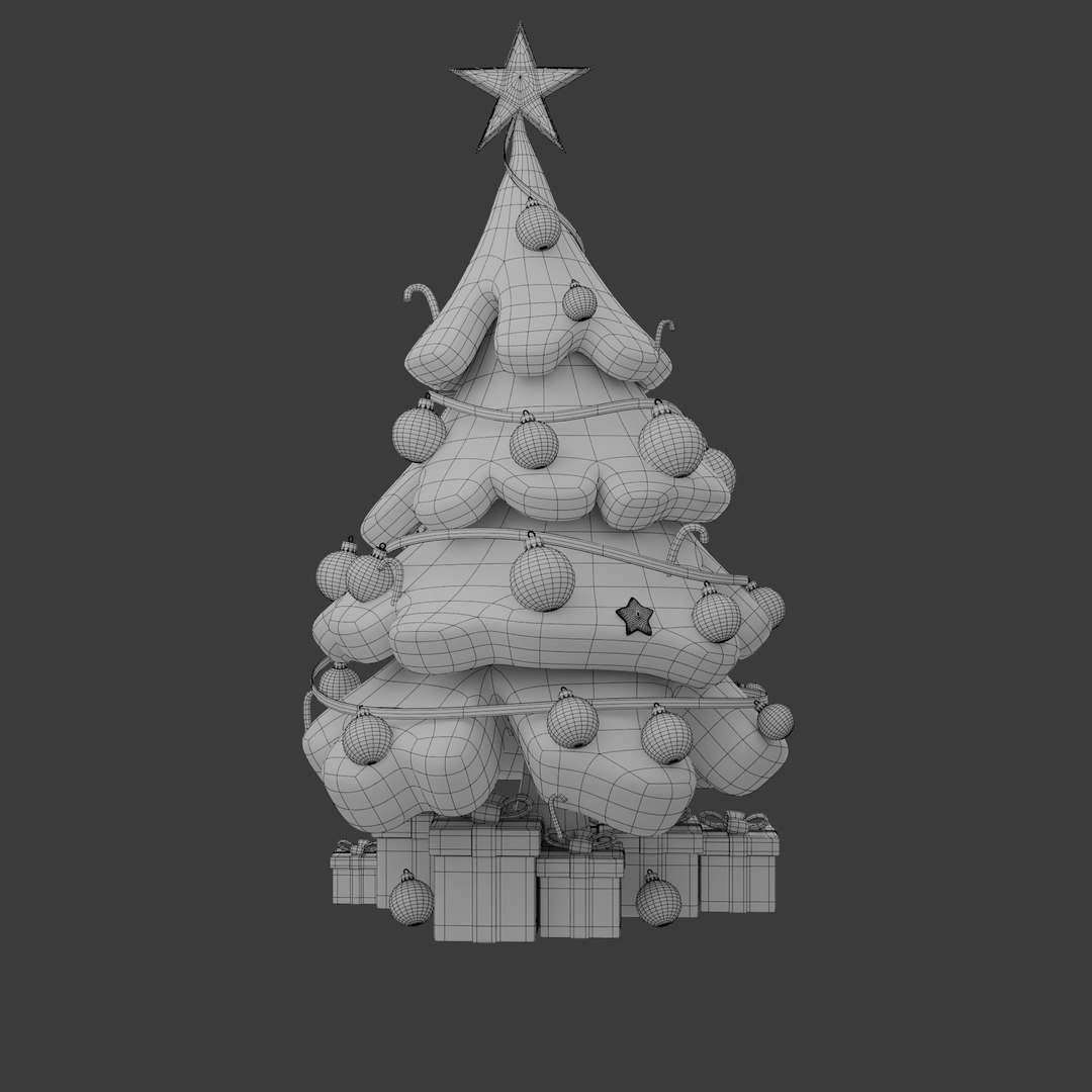 3D Christmas Tree Cartoon Model - TurboSquid 2329392