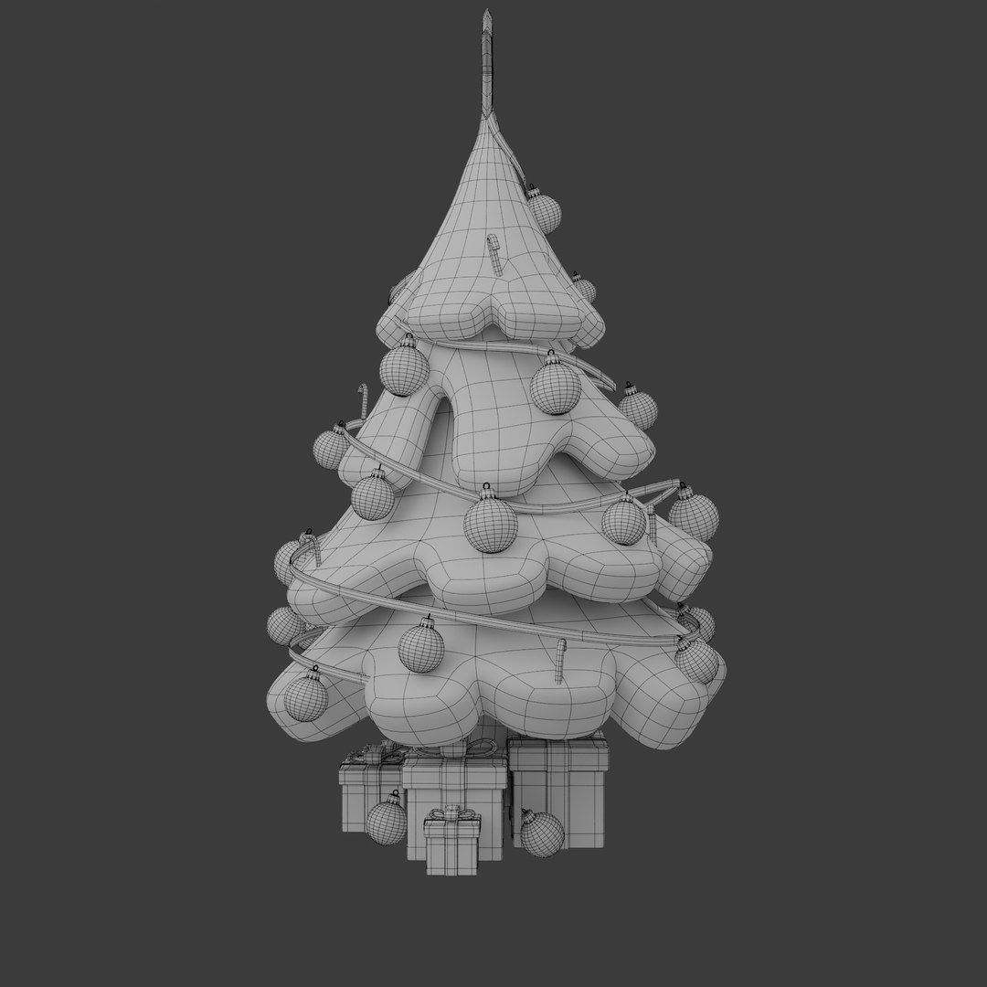 3D Christmas Tree Cartoon Model - TurboSquid 2329392