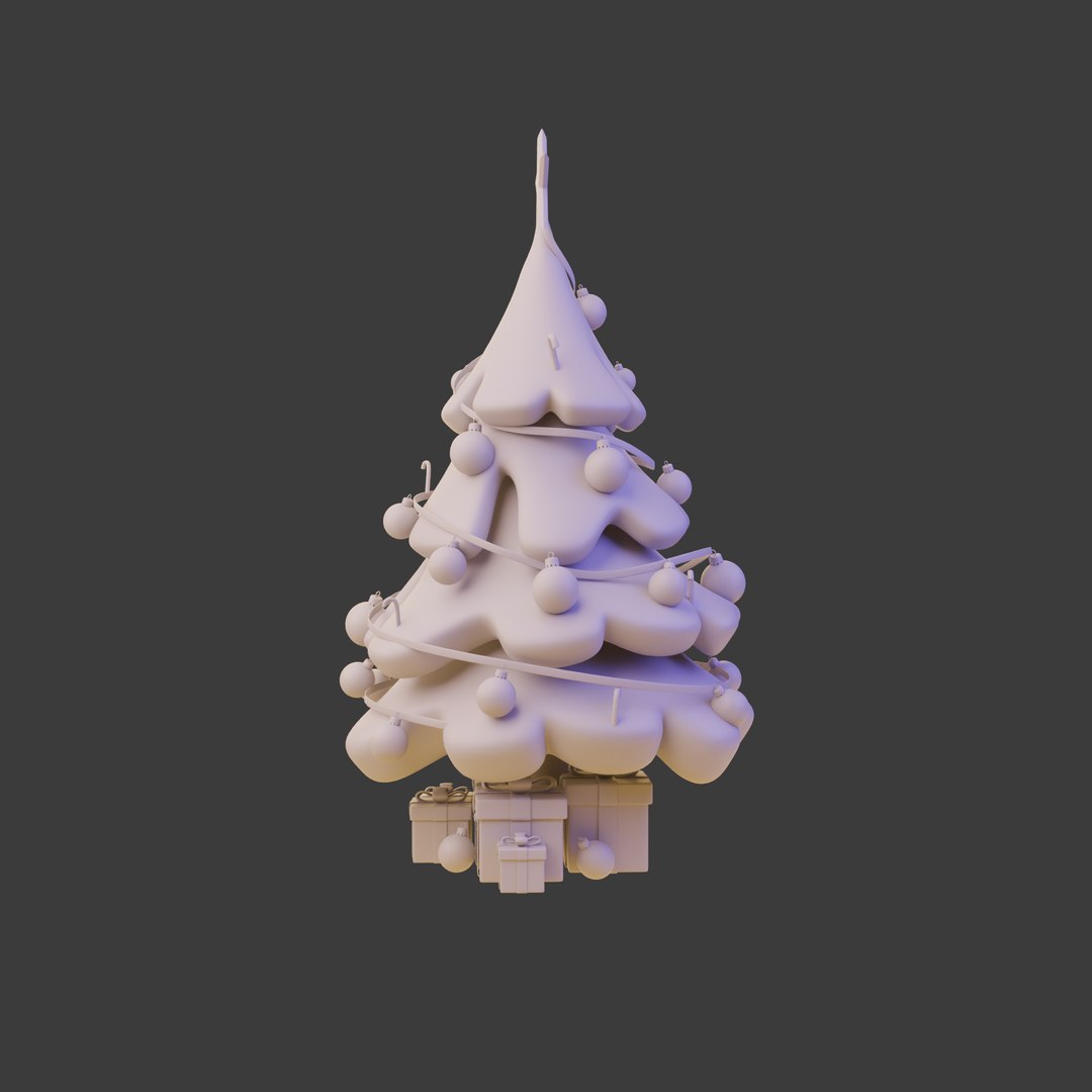 3D Christmas Tree Cartoon Model - TurboSquid 2329392