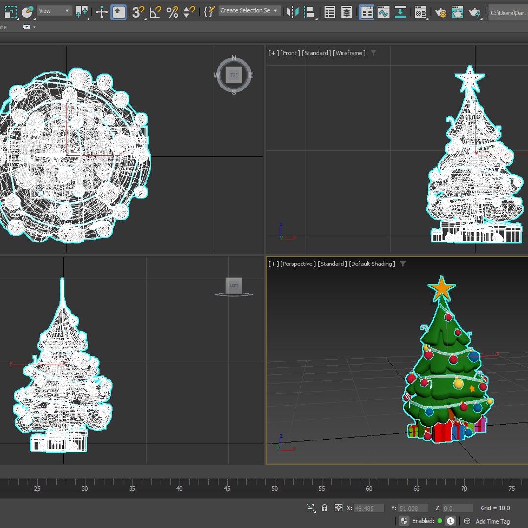 3D Christmas Tree Cartoon Model - TurboSquid 2329392
