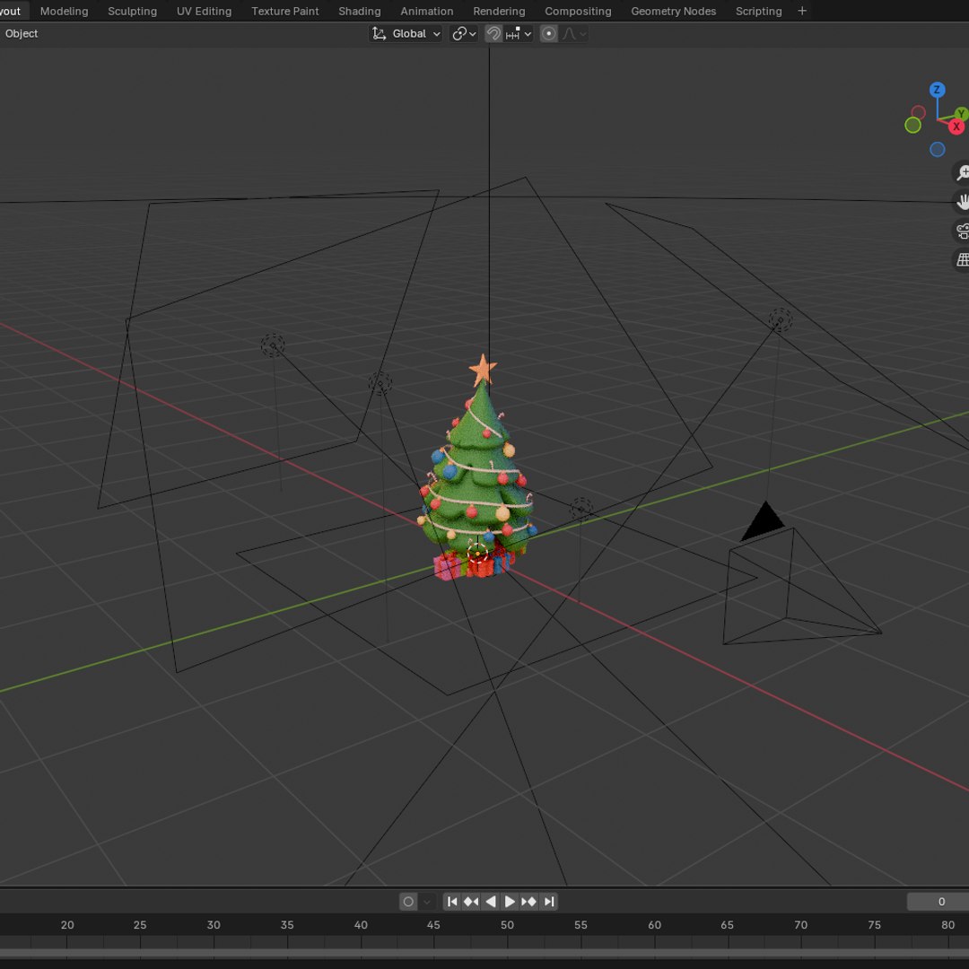 3D Christmas Tree Cartoon Model - TurboSquid 2329392