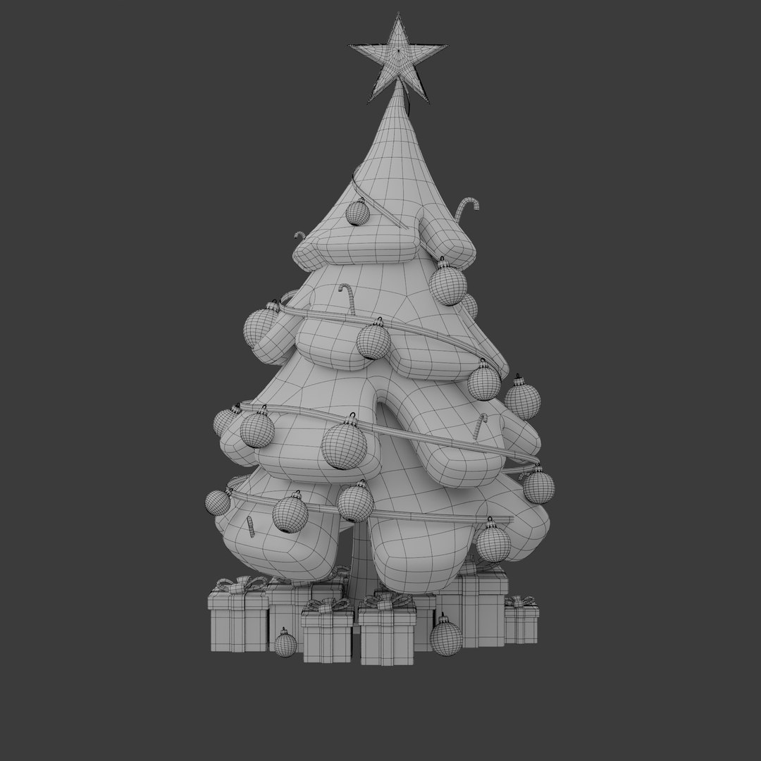 3D Christmas Tree Cartoon Model - TurboSquid 2329392