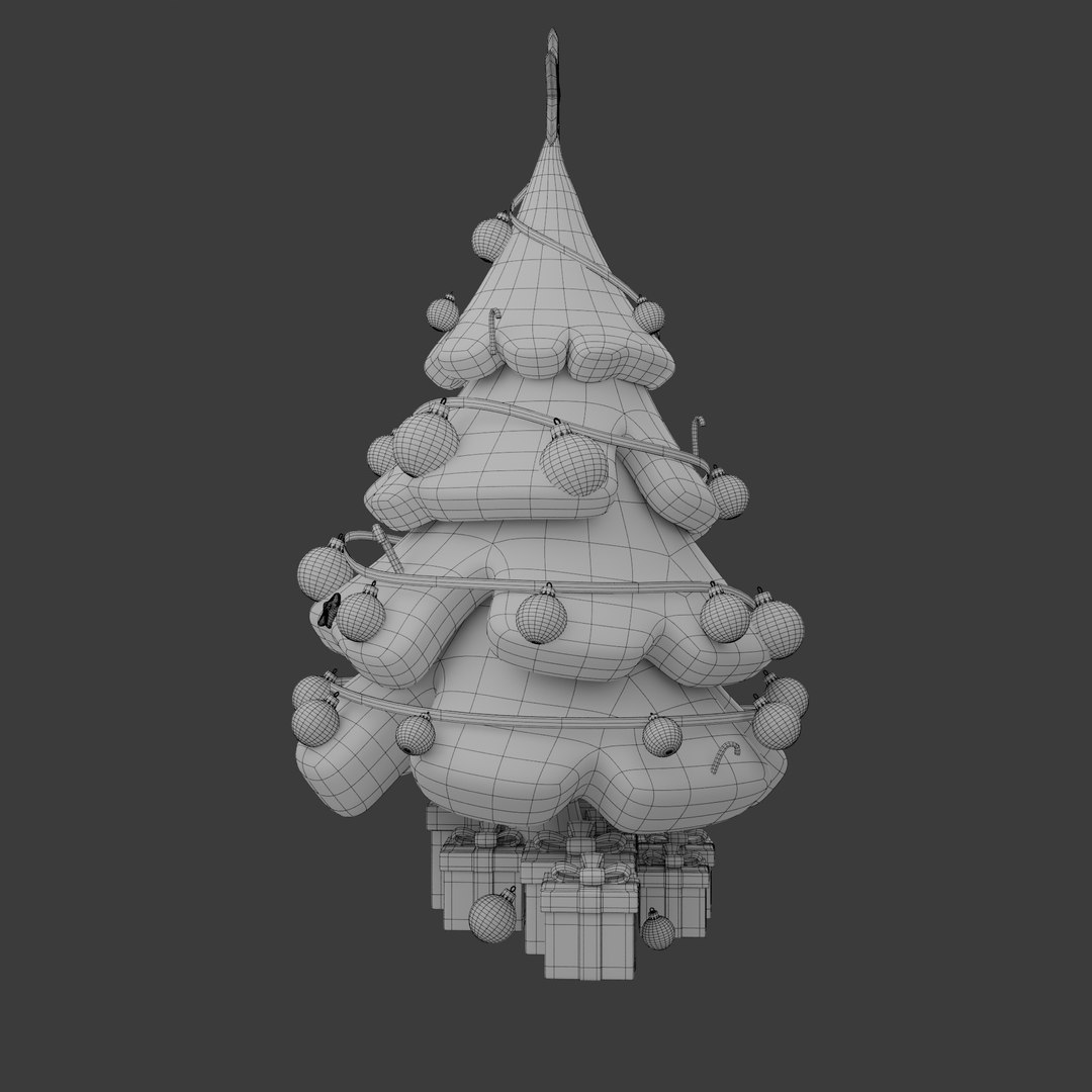 3D Christmas Tree Cartoon Model - TurboSquid 2329392