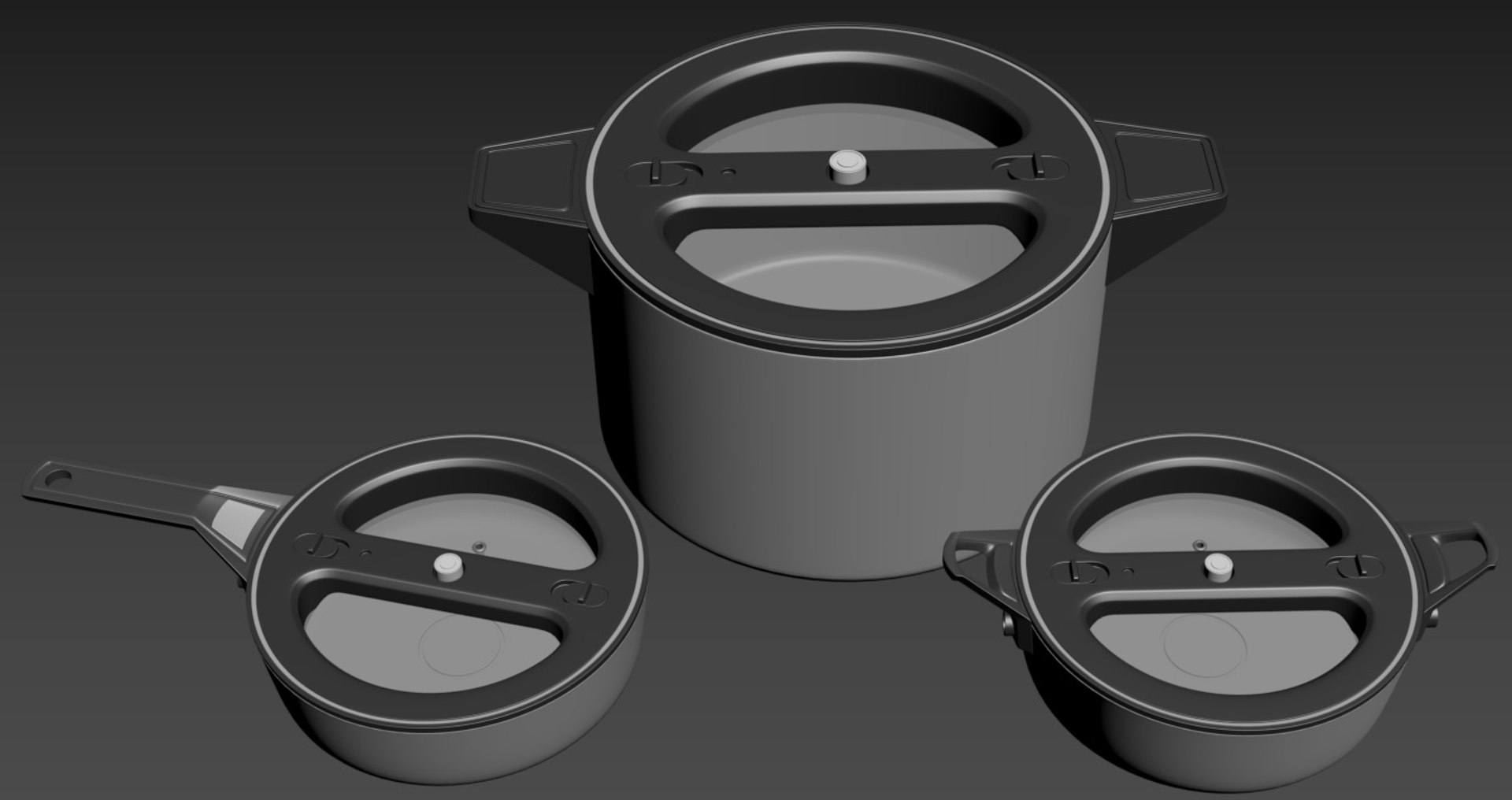3D COOKING POT SET - TurboSquid 1827848