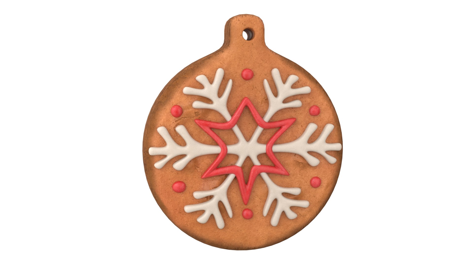 3D Gingerbread Snowflake Model - TurboSquid 1975175