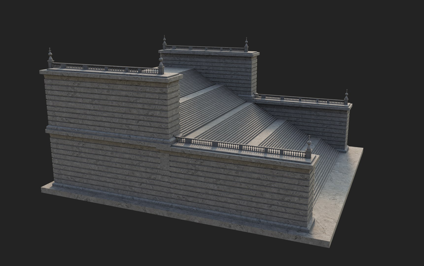 Free 3D Big Ancient Stairs Model - TurboSquid 2290971