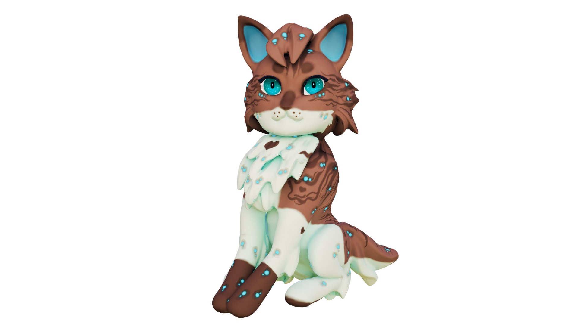 3D Stylized Diamond Cat Model - TurboSquid 2067362