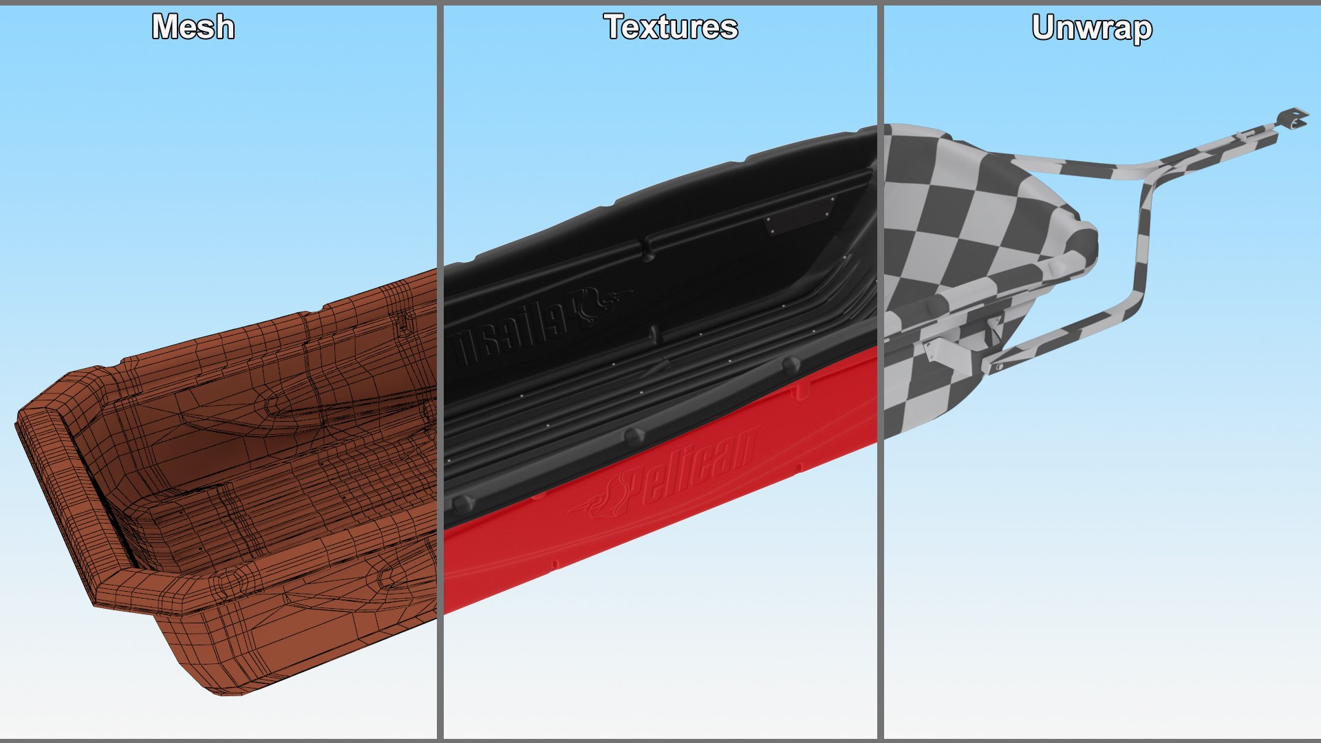 Utility Sled Pelican Red 3D model - TurboSquid 2161303